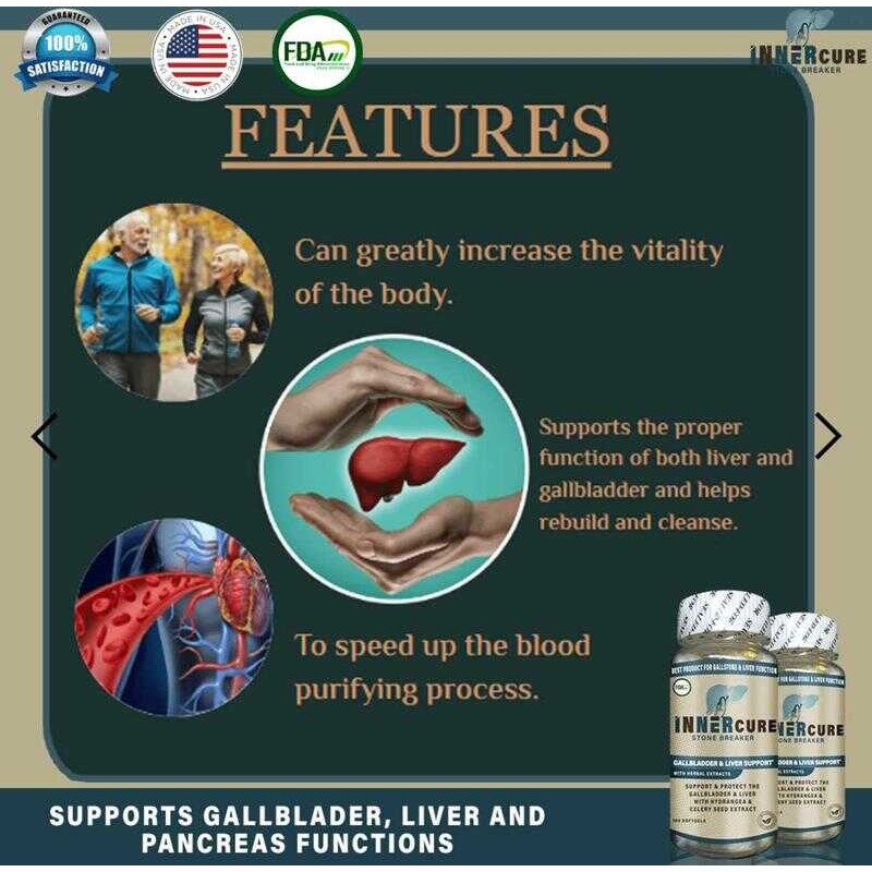Innercure| Cleanses Gallstone| 100 Capsules| Introducing Our Product ...