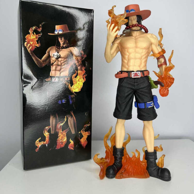 One Piece Figure GK Fire Fist Ace Standing Anime Model Ornament ...