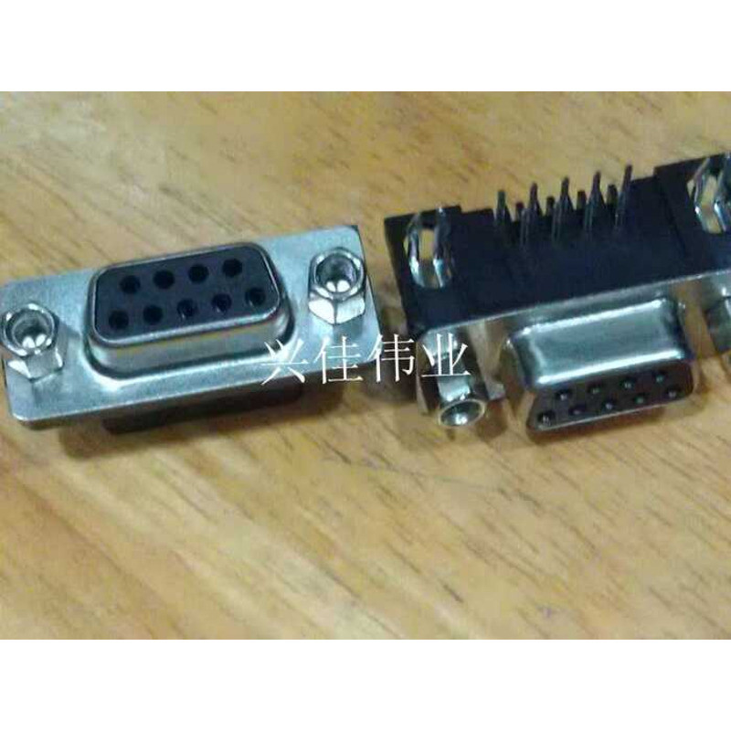 RS232 DR9 Serial Port Header 9 Female Socket Bent Pin Solder Board ...