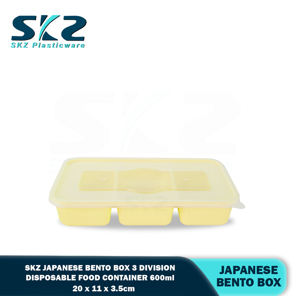 SKZ Japanese bento box 3 Division 600ml | Shopee Philippines