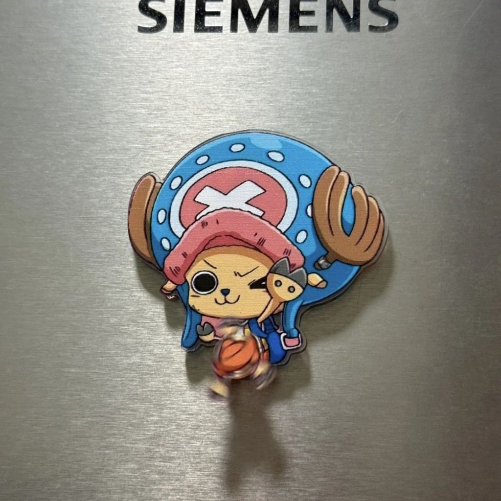 Hot Sale New One Piece Luffy Rotating Fridge Magnet Cute Chopper Plush ...