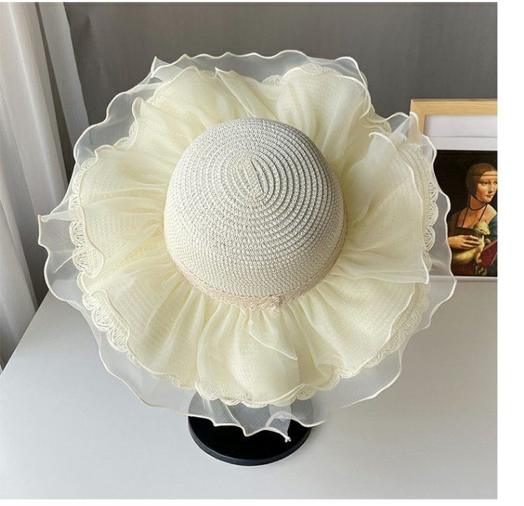 European American Mesh Sun Hat Female Summer Straw Hat Parent-Child ...