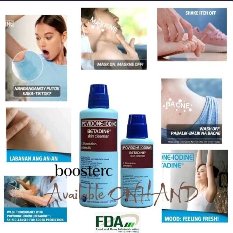 BETADINE SKIN CLEANSER 120 / 60Ml Caf | Shopee Philippines