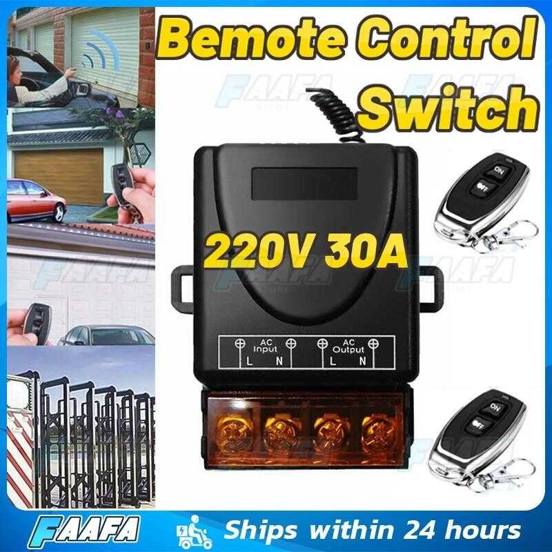 433Mhz 220V Water Pump Remote Control Switch 1Ch 30A Receiver Module On ...