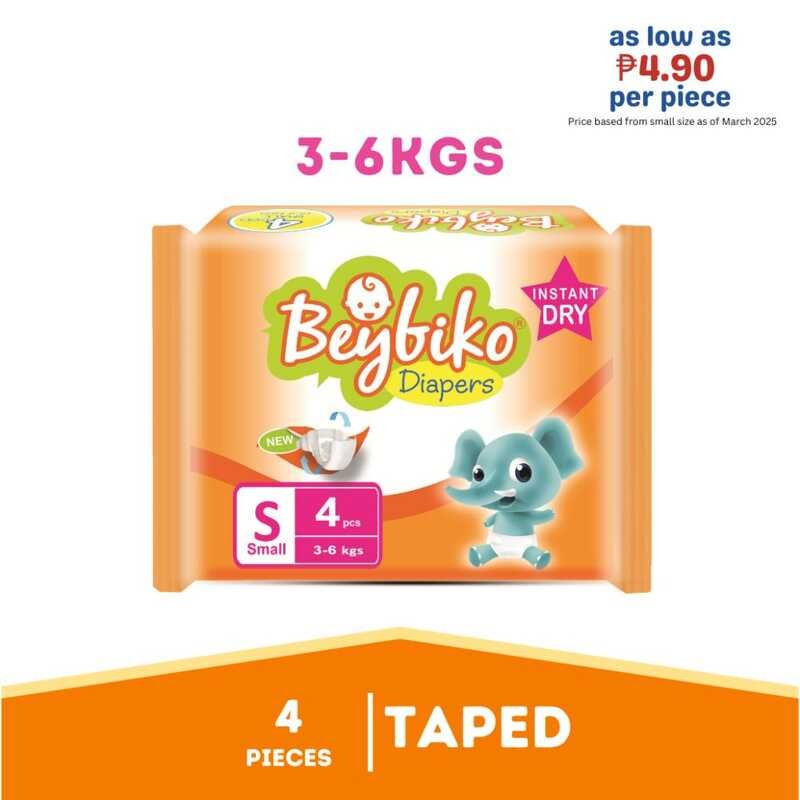 Beybiko Diapers Small (3-6 Kg) - 4 Pcs Travel Pack Taped C55 f45 ...