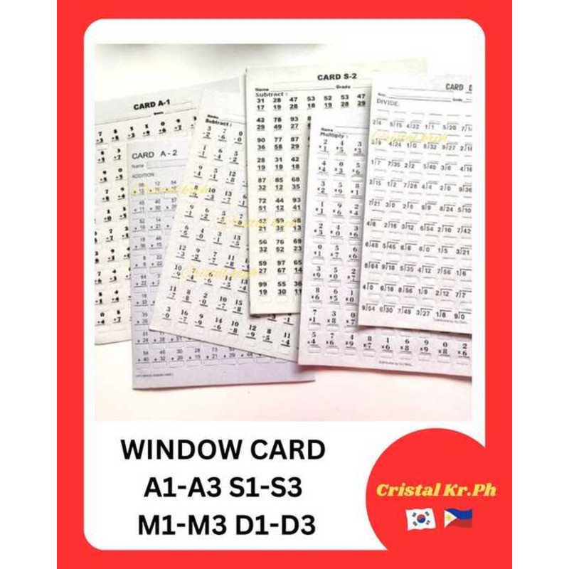 Window Card A1-A3 S1-S3 M1-M3 D1-D3 Sold Per Piece 43A | Shopee Philippines