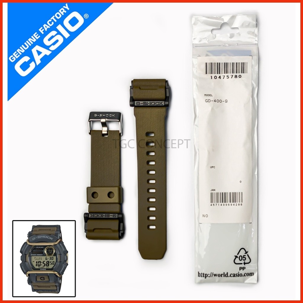 BAND & BEZEL REPLACEMENT PARTS FOR G-SHOCK WATCH GD-400-9 GD400-9 GD ...