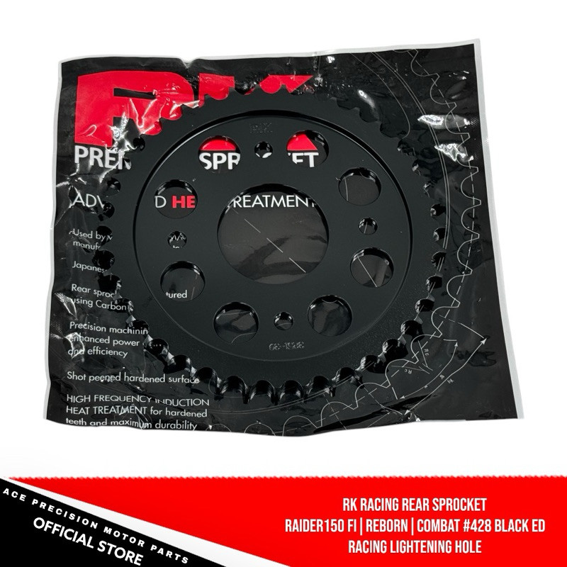 RK RACING CHAIN & SPROCKET SET RAIDER 150 REBORN/Fi/COMBAT SERIES #428 ...