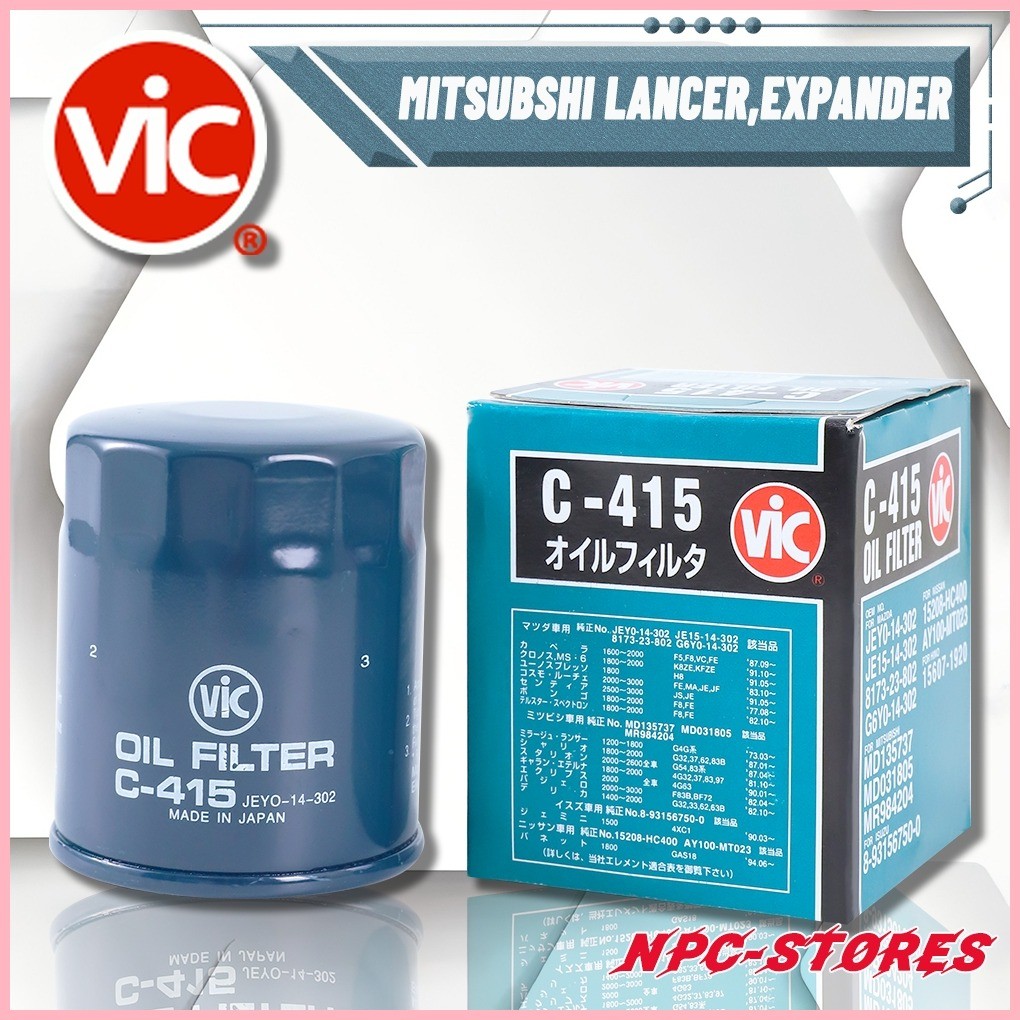 VIC C-415 Oil Filter Original Made In Japan For MITSUBISHI EXPANDER ...