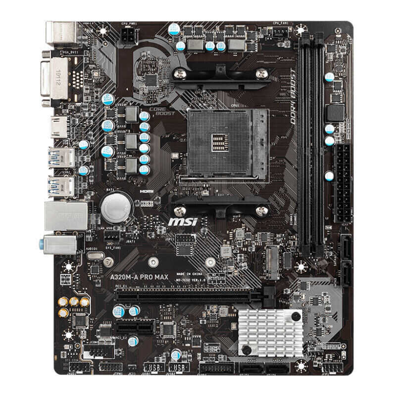 MSI A320m-A/B/E PRO MAX VD Socket Am4 Pcie Ddr4/A320 Gaming For AMD 1St ...