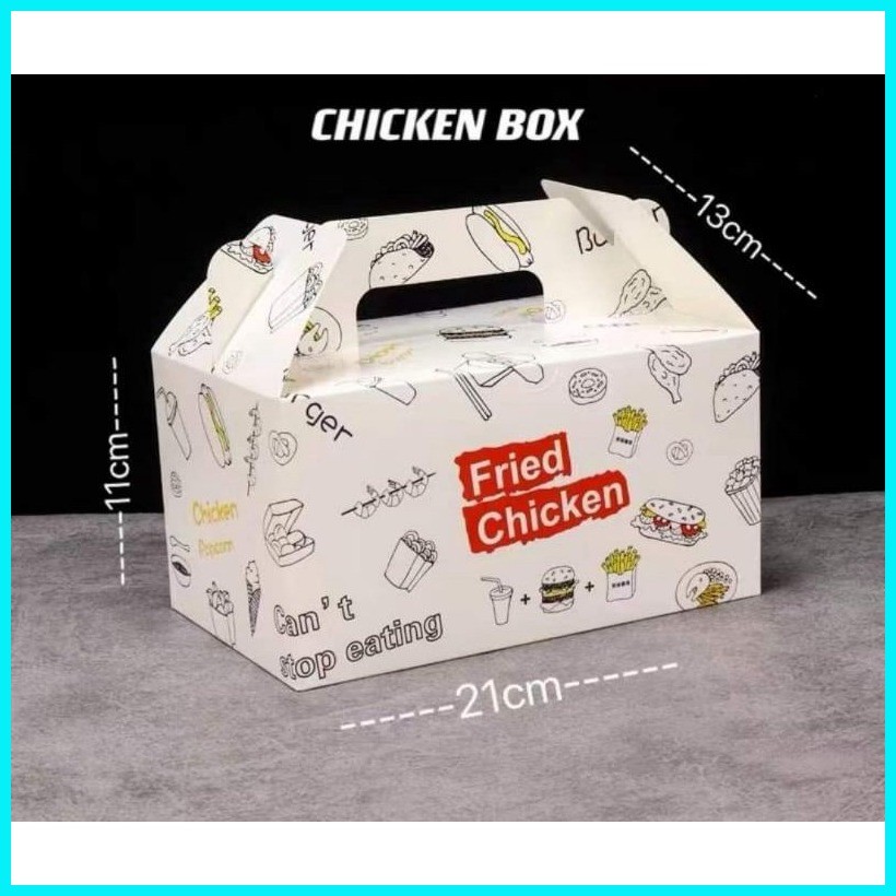 chicken box paper packaging box nuggets by 25pcs | Shopee Philippines