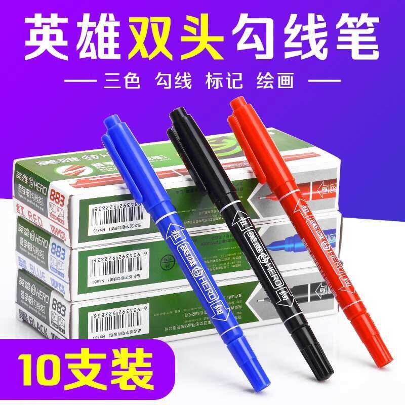 Hero Double-Ended 883 Water-Based Liner 887 Oil-Based Disc Large Marker ...