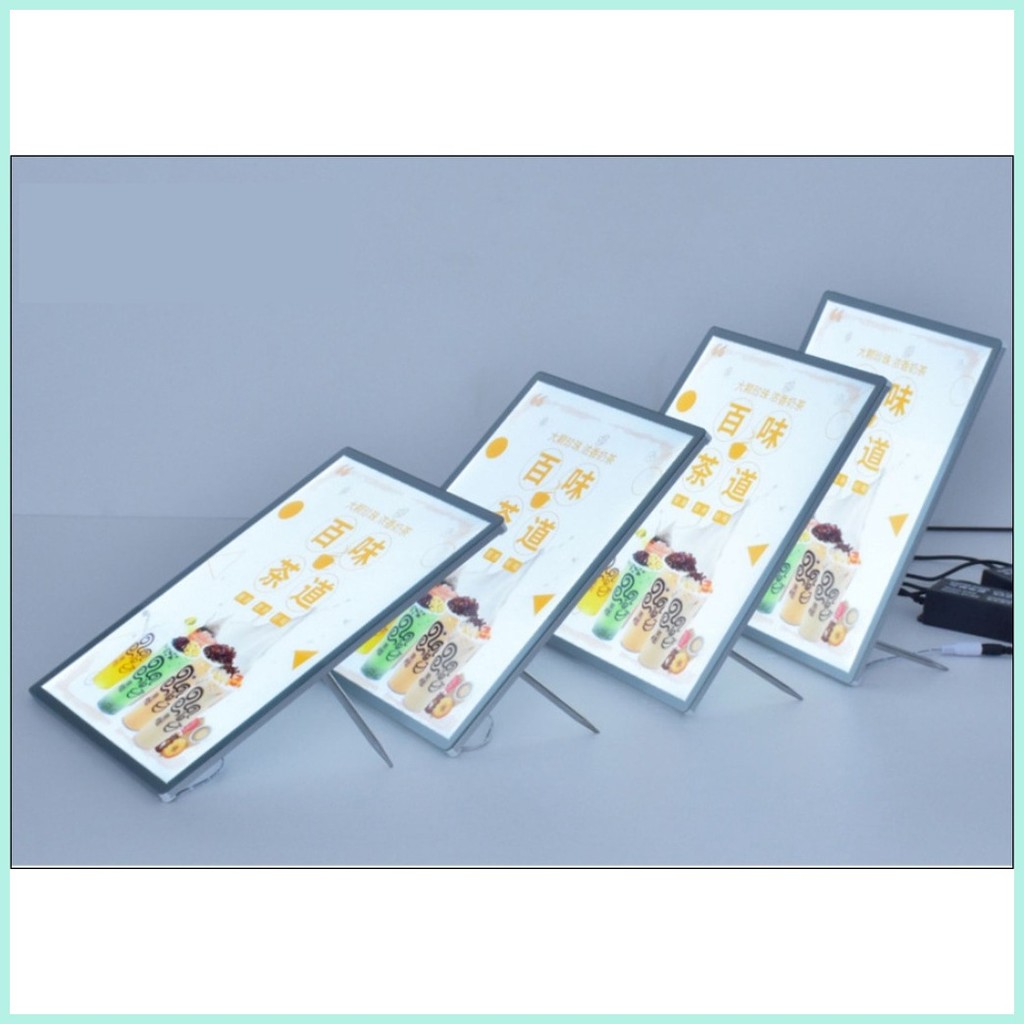 LED Menu Table Stand / Order Board Display Light Table Price List Milk ...
