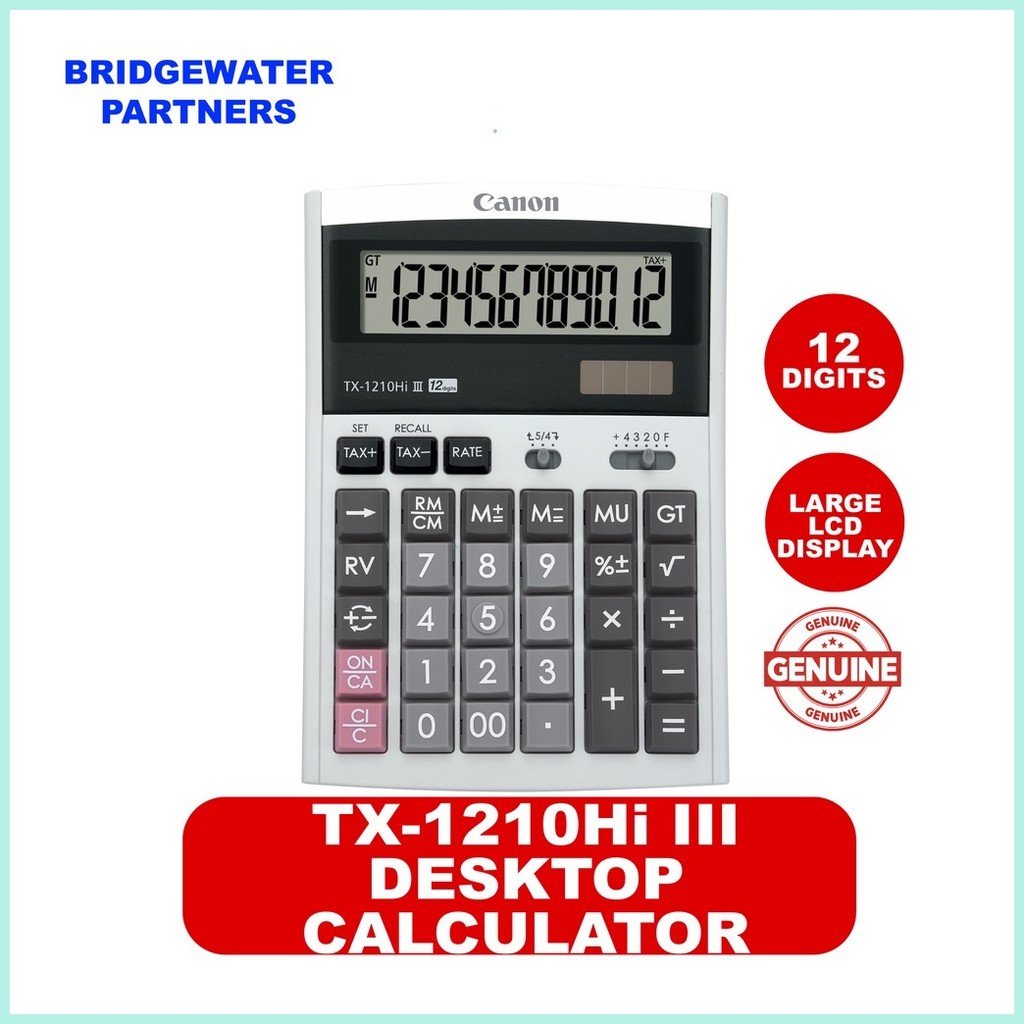 Canon TX-1210 Hi III Desktop Calculator | Shopee Philippines