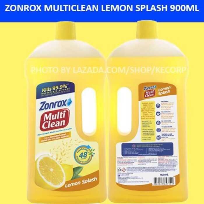 Zonrox Multi Surface Cleaner 900Ml Lemon Splash (Non Bleach, 48Hr ...