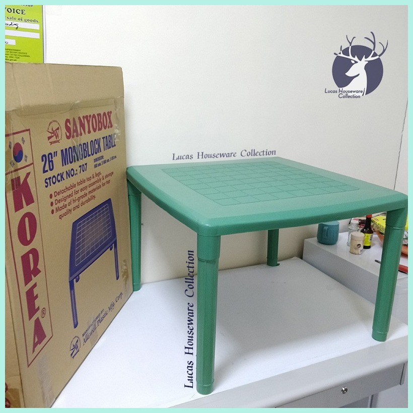 26 INCHES PLASTIC SQUARE TABLE MONOBLOCK TABLE / STURDY COFFEE TABLE ...