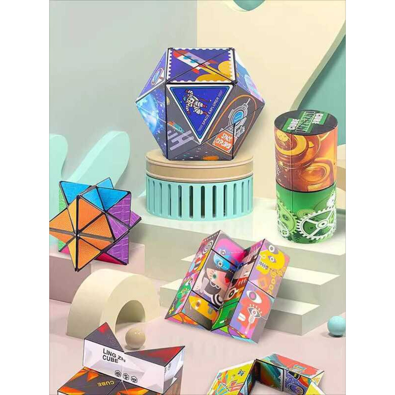 3D Transformable Infinite Magic Cube Geometric Children's Educational ...