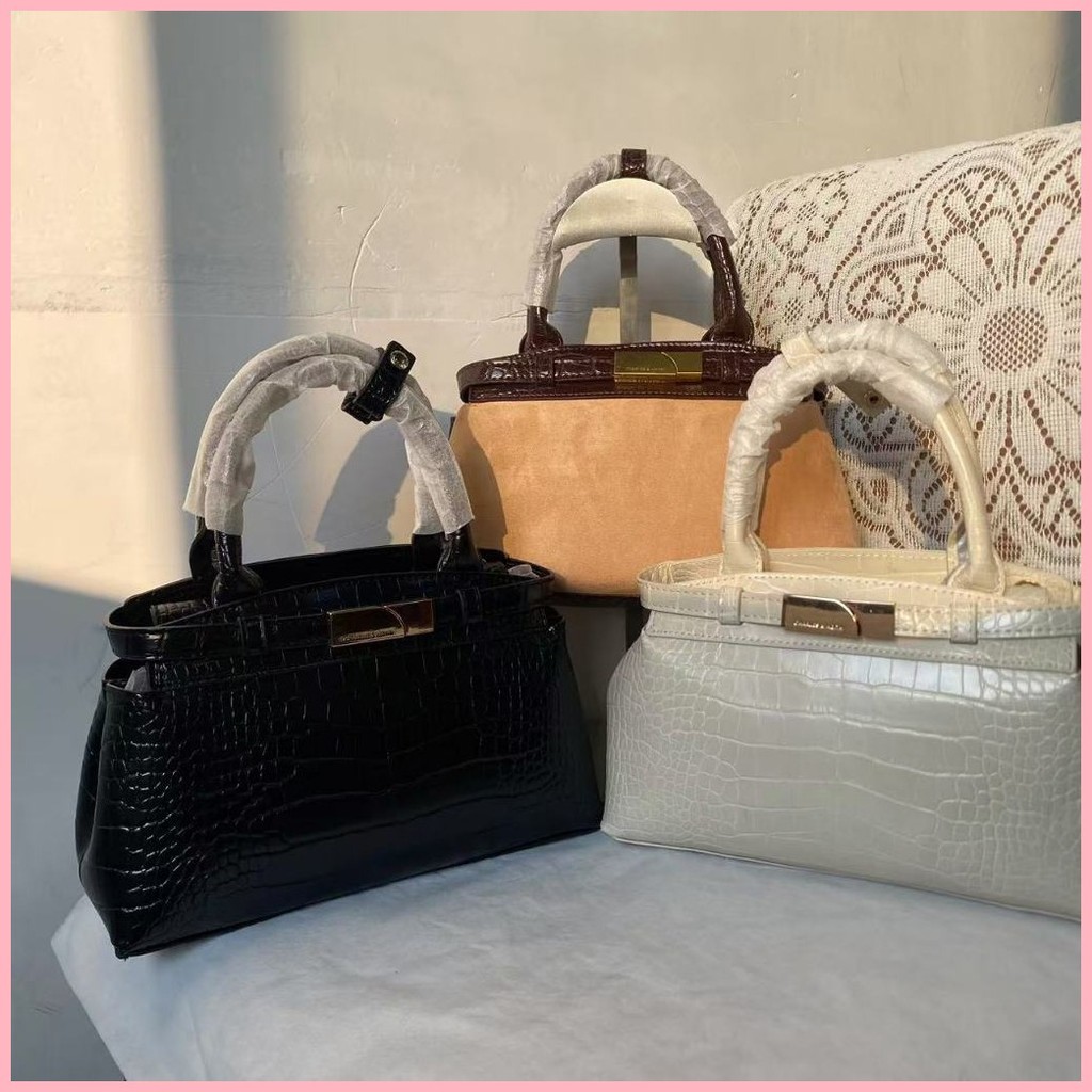 CNK Women's bag 30782470-1 crocodile-embossed Carly bag | Shopee ...