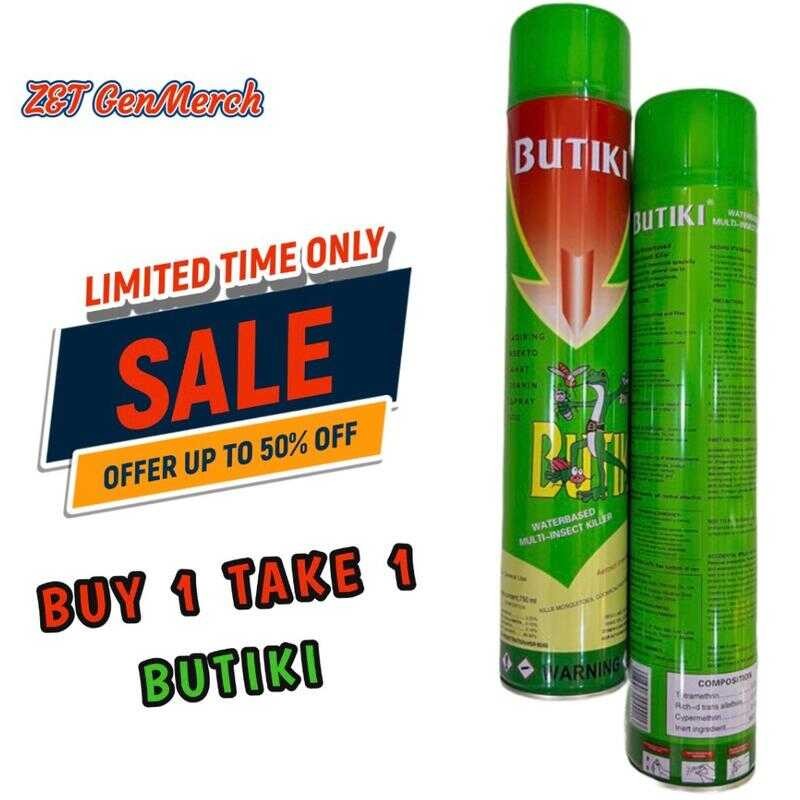 BUY TAKE 1 BUTIKI Insecticide Aerosol 750Ml Insect Killer Mosquito ...