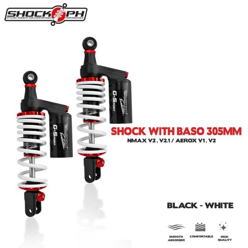 NMAX V2 / V2.1 AEROX V1 REAR SHOCK ABSORBER WITH BASO 305Mm HIGH ...