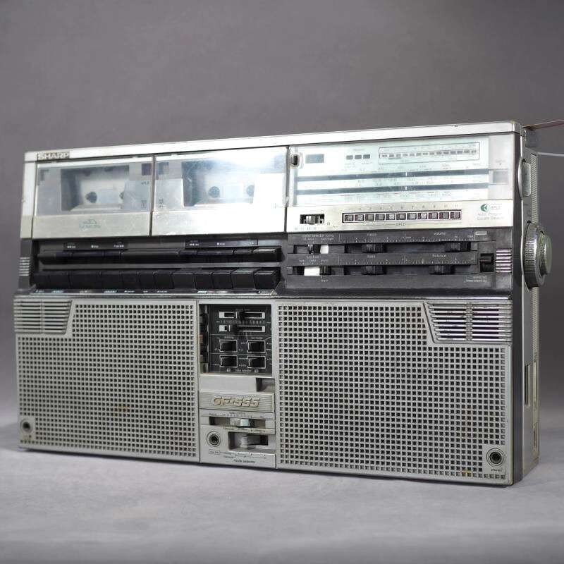 ☑♥ Vintage Antique Old Item SHARP GF555 Cassette Recorder Dual Cassette ...