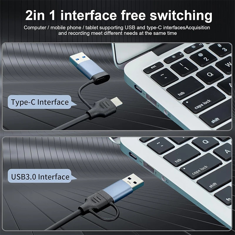 4K HDMI Video Capture Card 2 in 1 HDMI to Type-C USB-A Game Grabber ...