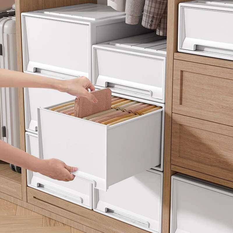 |Japanese MUJI Home Organizer Drawer Wardrobe Box Transparent Plastic ...