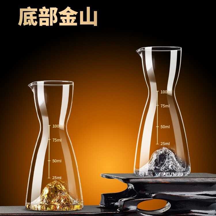 Wine Divider for Liquor, Home Use Gold Foil 100ml Crystal Gold Mountain ...
