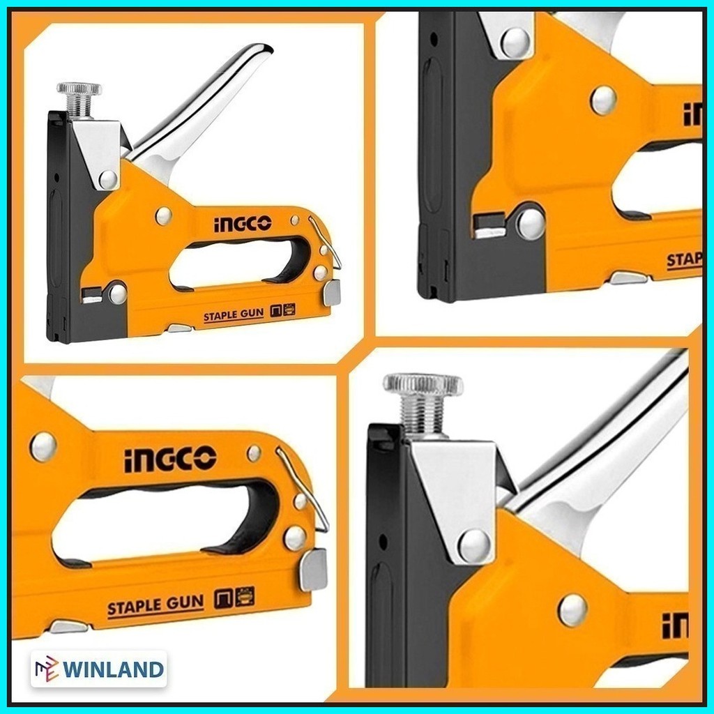Ingco by Winland Industrial Grade Gun Tacker Staple Gun Tucker HSG14018 ...