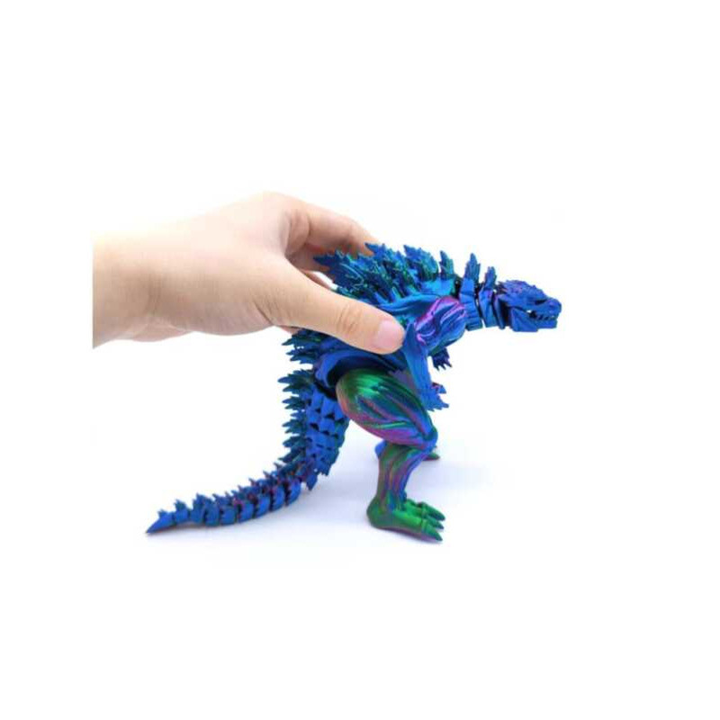3D Printed Muscle Godzilla Dinosaur with Movable Joints Creative Model ...