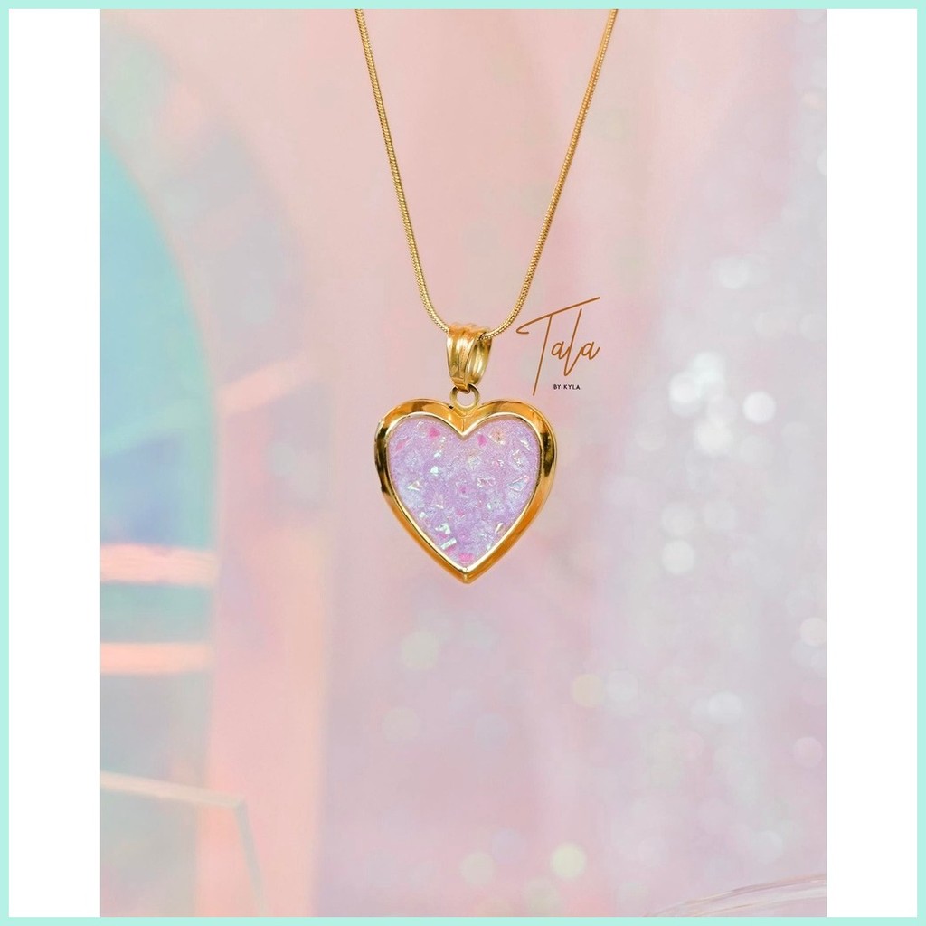 TALA by Kyla Purple Heart Locket Plus Premium Gift Box | Shopee Philippines