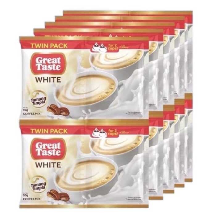 Great Taste 3-In-1 Coffee Mix White And Choco Flavors 56 Grams Twin ...