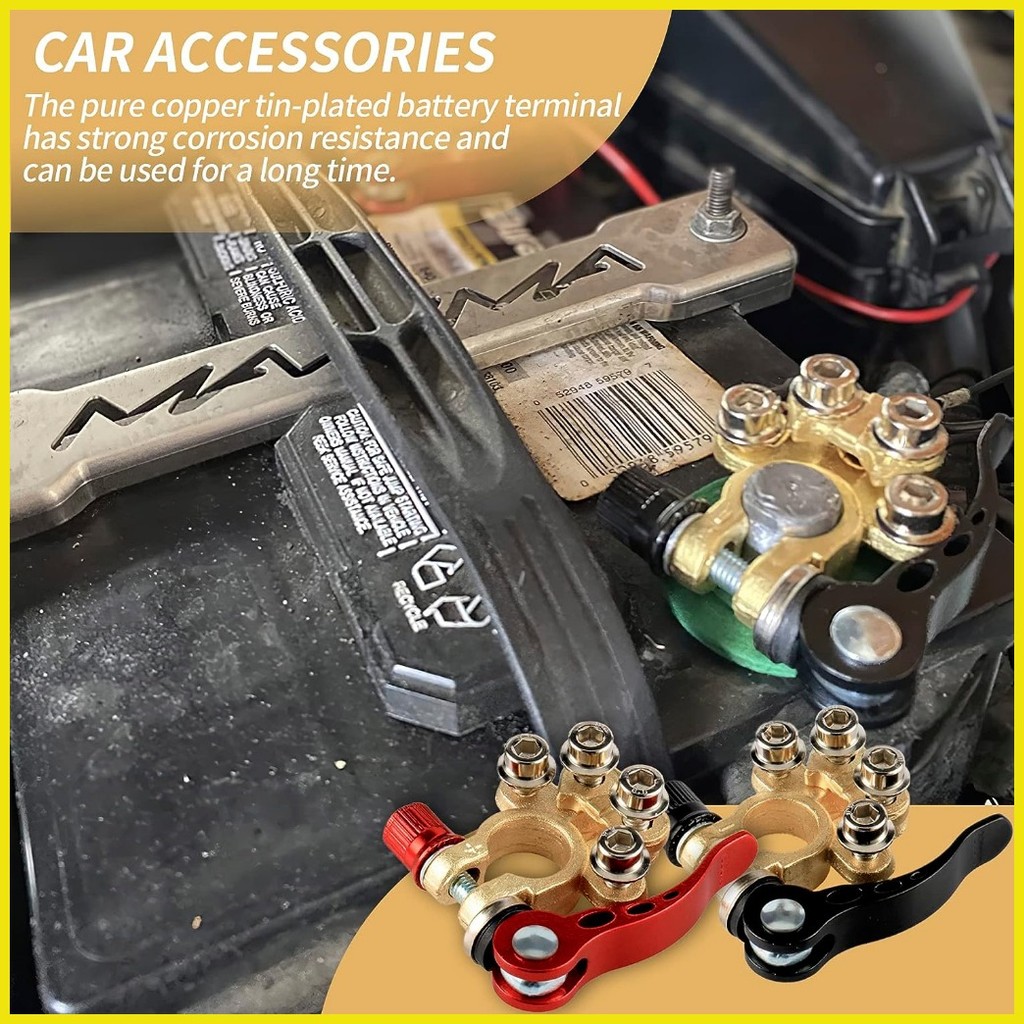 Universal Copper Car Battery Connector Battery Terminal Clamp Clips ...