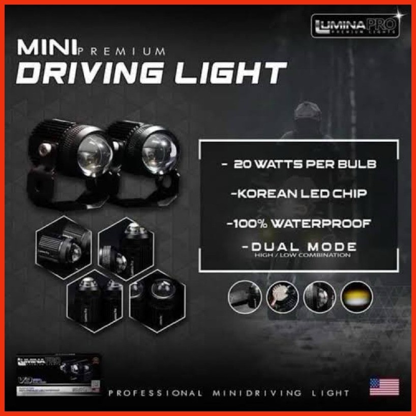 Lumina PRO Mini Driving Light V3 (White/Yellow) | Shopee Philippines