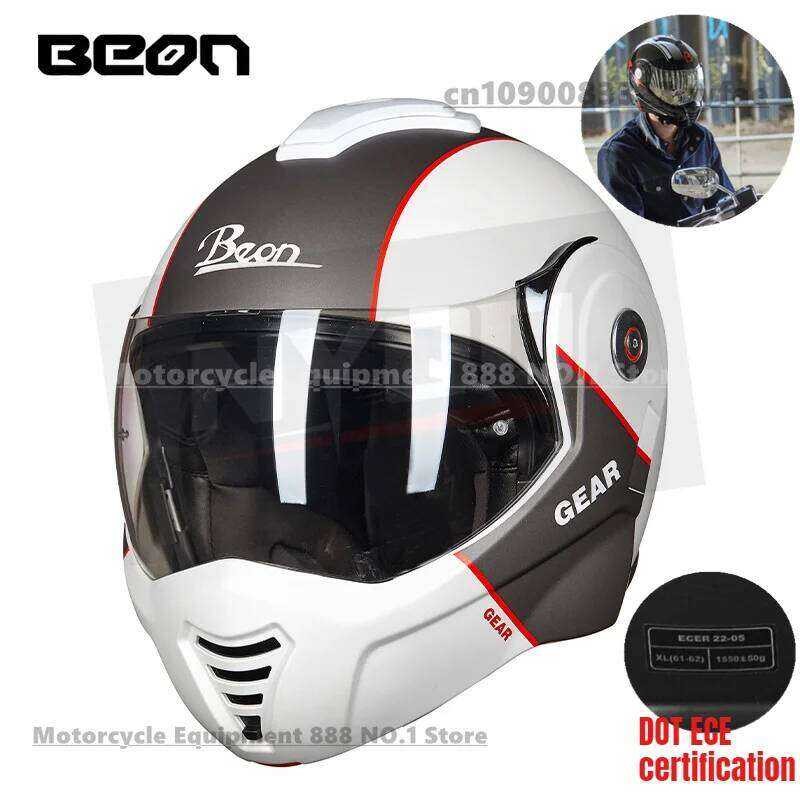Tt 849 BEON Full Face Rear Flip Up Helmet Men's Women's Motorcycle ...