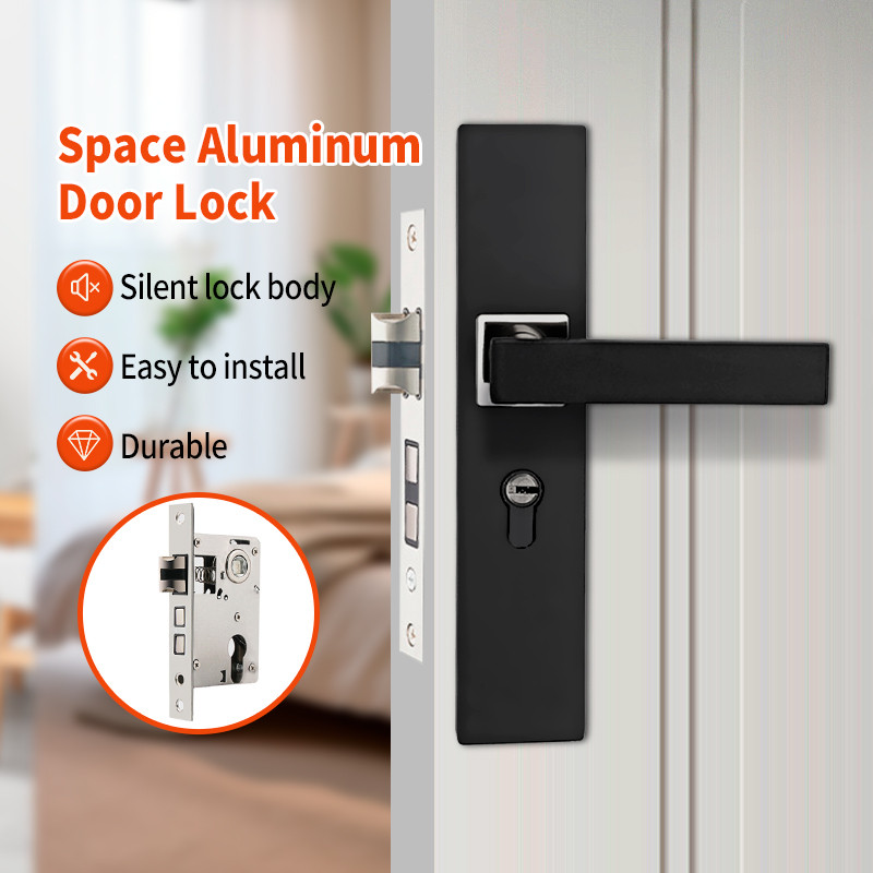 Aluminium Alloy Door knobs lock For safety lock Handle Locks Set House ...