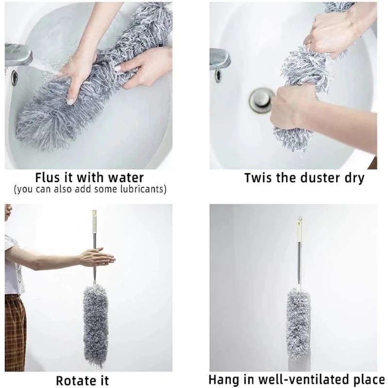 280CM Telescopic Dust Duster Extendable Long Handle with Bending Head ...