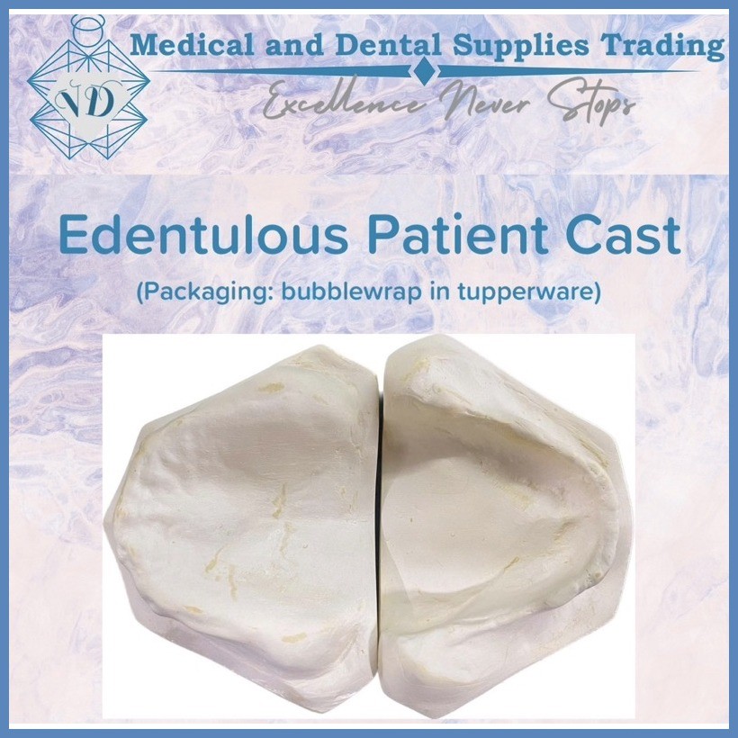 Patient Cast (Edentulous) - Upper & Lower (Packaging: bubblewrap in ...