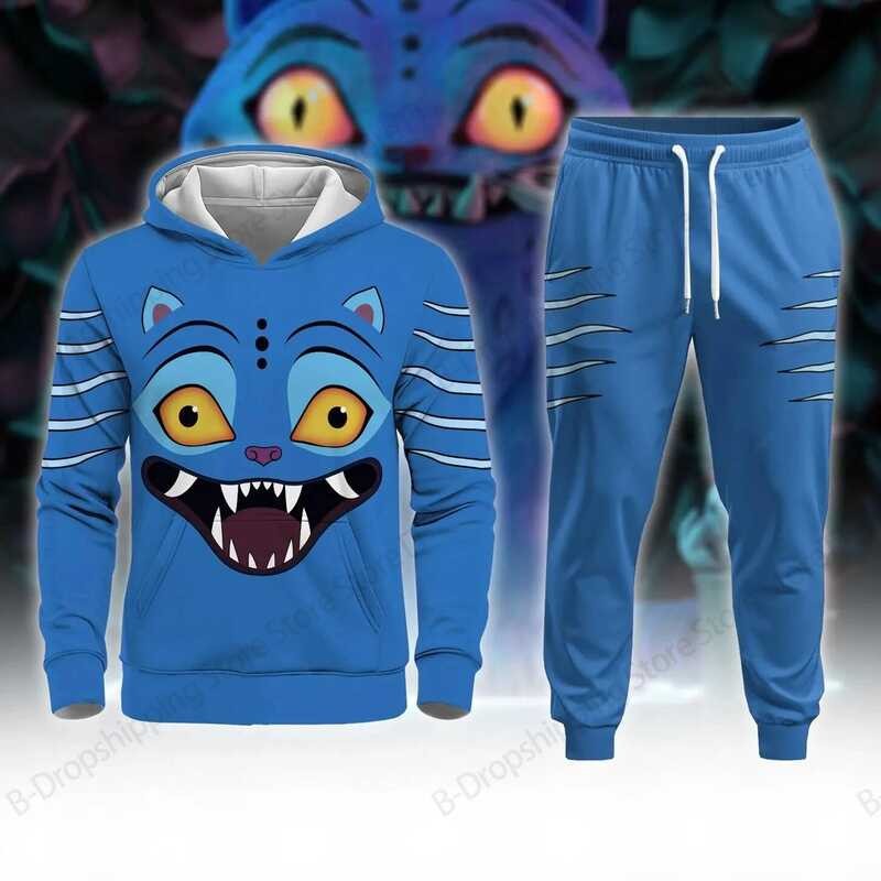 Derpy Tiger Kpop Demon Hunters 3D Print Hoodie + Pant Two Piece Set Men ...