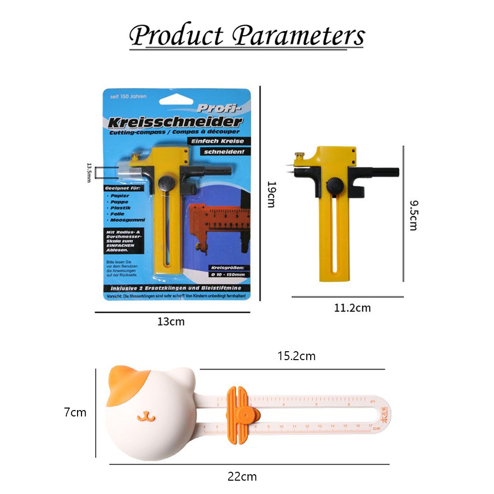 Premium Round Cutter for Paper Wood 4-32cm Heavy Duty Circle Cutting ...