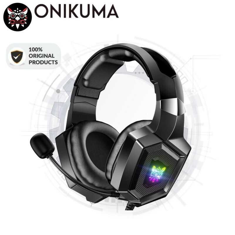 ONIKUMA Wired Stereo Gaming Headphones With Mic LED Lights For Gamer ...