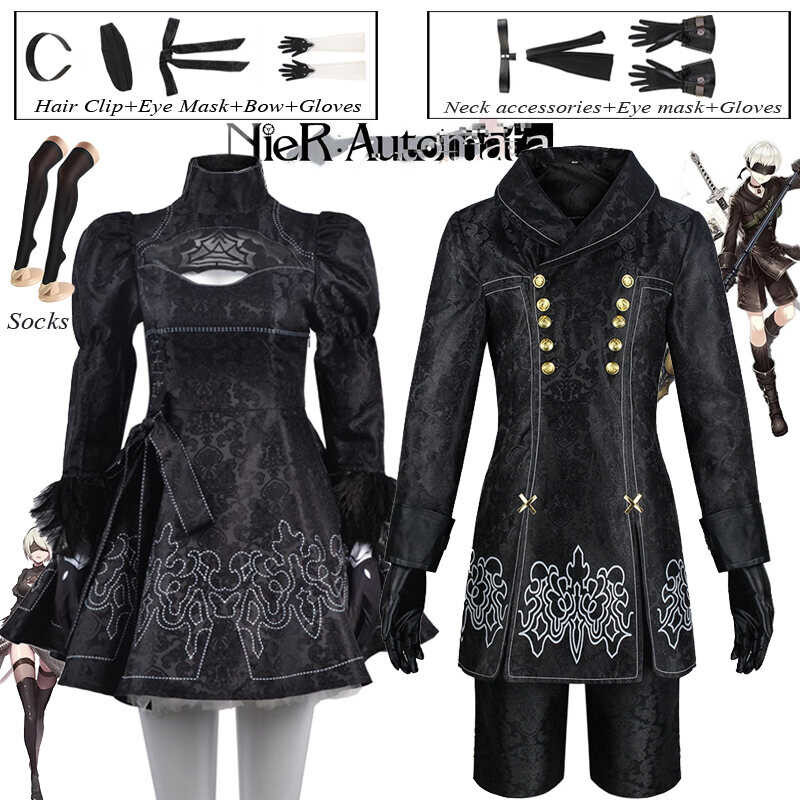 Tt 302 Game Nier Automata Cosplay Costume 2B Dress With .wear Socks ...