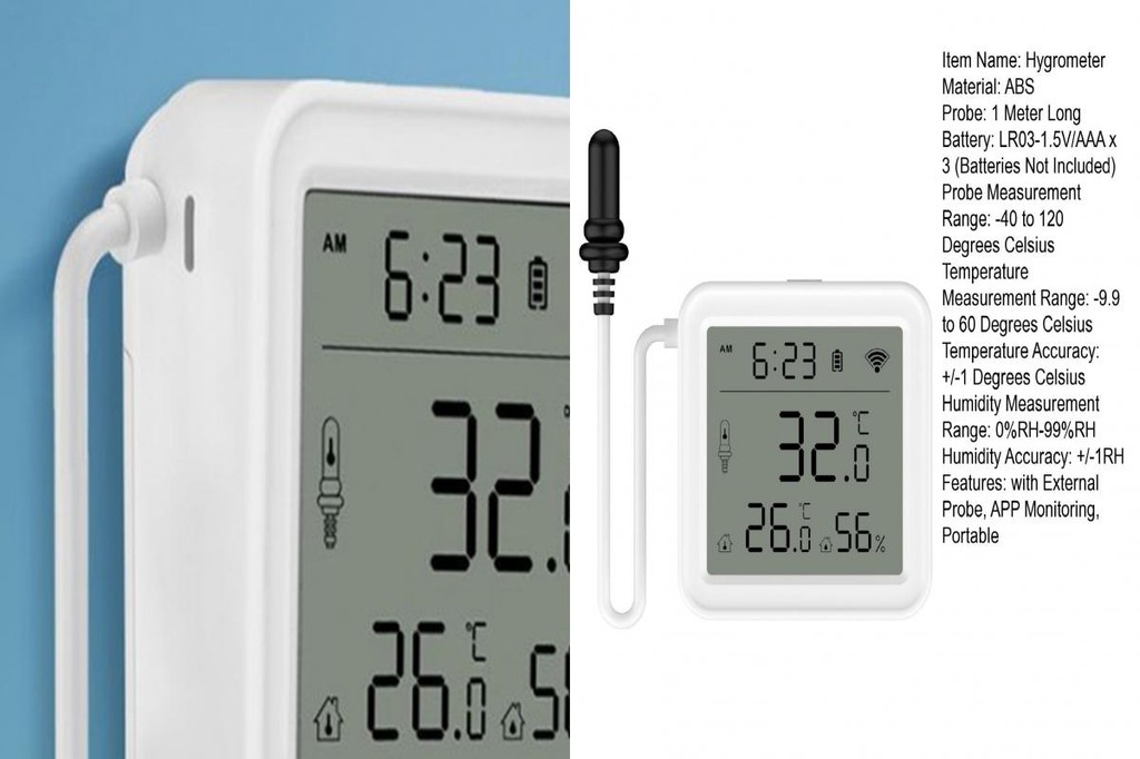 thatsakes Temperature Humidity Monitor Wireless Humidity Meter Home ...
