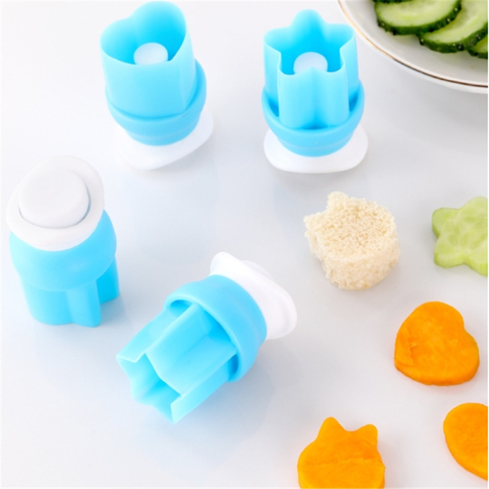 4PCS Star Heart Shape Vegetables Cutter Plastic Handle Portable Cook ...