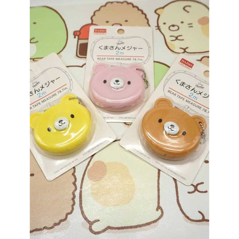 DAISO Cute Cartoon Tape Measure Soft Ruler Measuring Tool Automatic ...