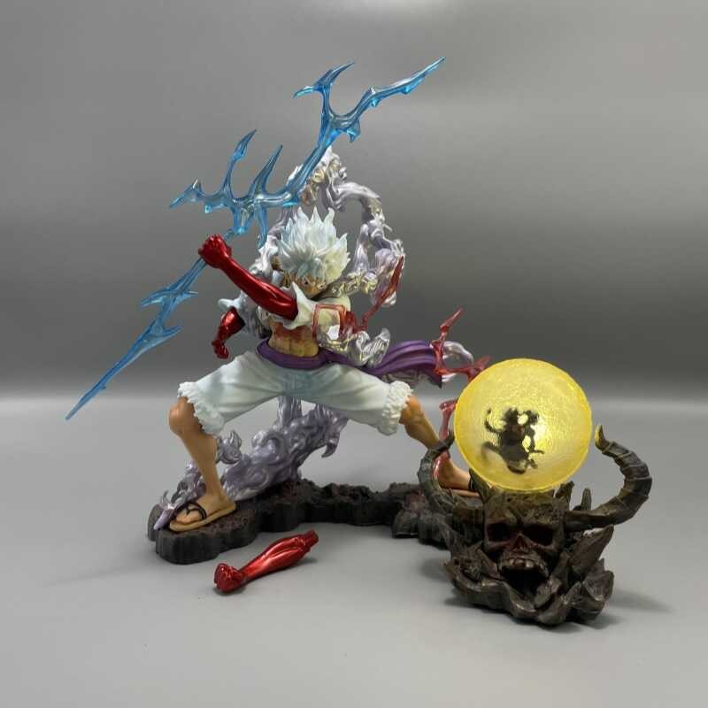 Free Lamp One Piece Luffy Figure Water Fire Gear Fifth Wink Nika Luffy ...