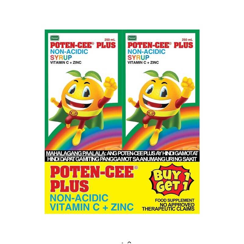 POTENCEE Plus Non-Acidic Vitamin C Zinc 250Ml Syrup X2 0A0 aa | Shopee ...