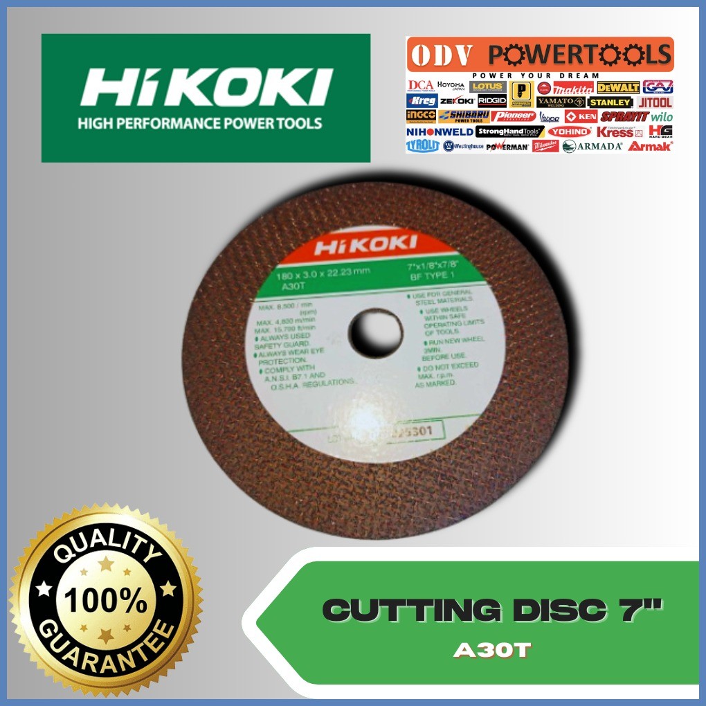 ☸ Hitachi/Hikoki 7" Cutting Wheel 100% Original~ODV POWERTOOLS | Shopee ...