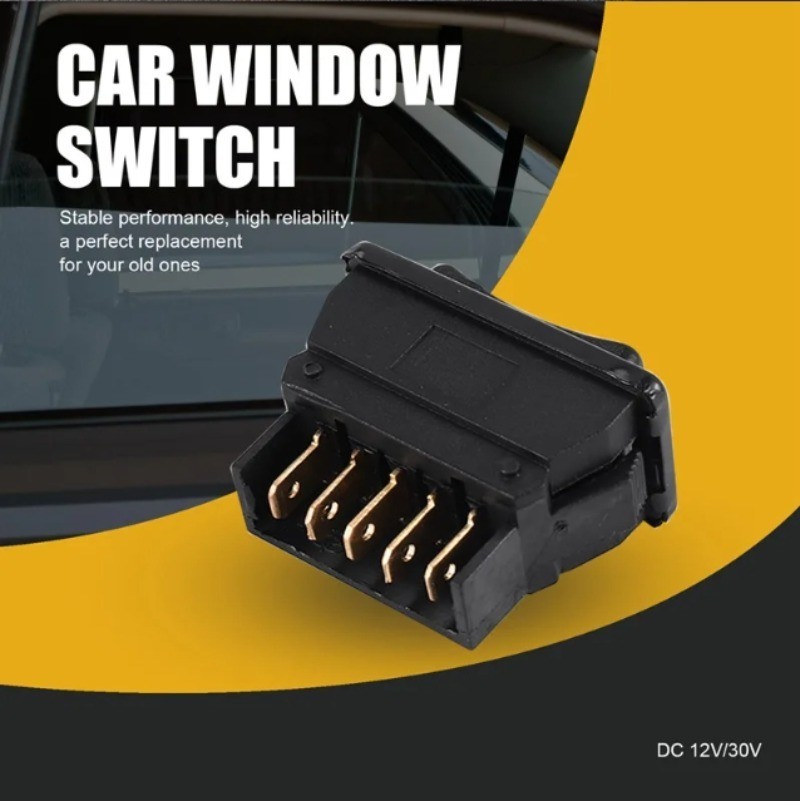 Universal Car Power Window Switch - 12V/24V 5-Pin LED Control Button ...