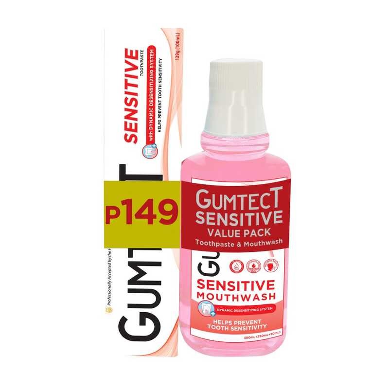 Gumtect Sensitive Mouth Care System Toothpaste (100Ml) & Mouthwash ...